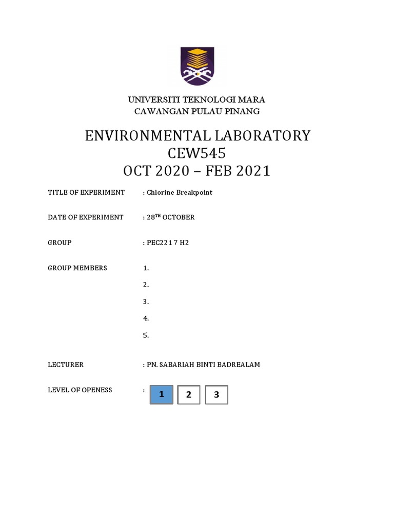 Breakpoint Chlorination in Water Treatment | PDF | Titration | Chemistry