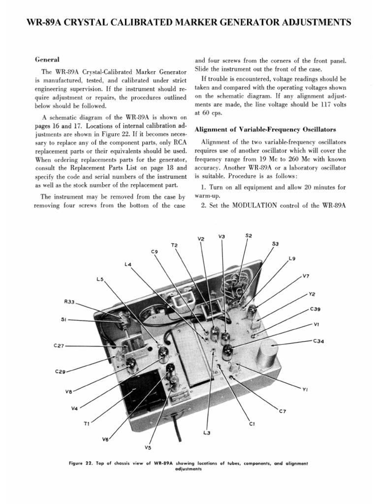 Rca Wr-89a Crystal Calibrated Marker Generator | PDF