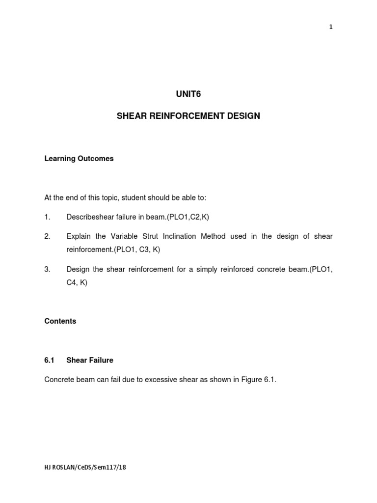 Design of Shear Ces522 | PDF | Beam (Structure) | Shear Stress