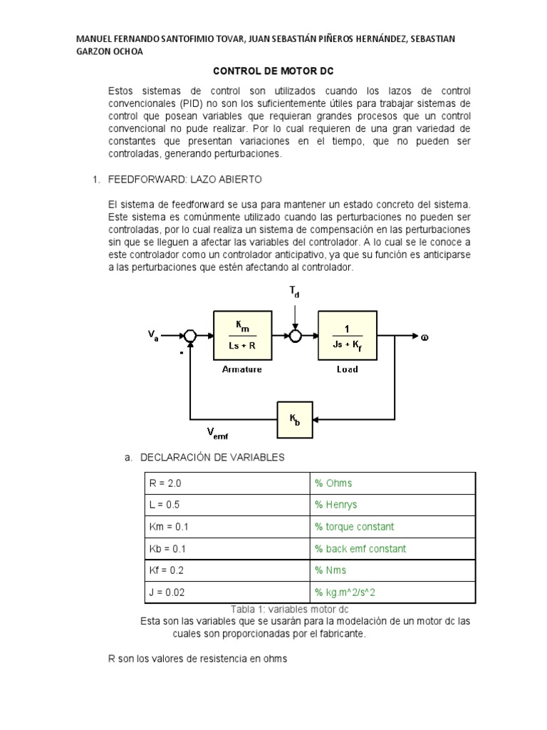 Control de Motor DC | PDF | Sistema de control | Cibernética