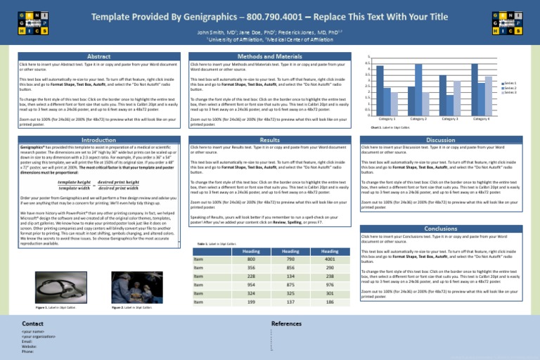 Genigraphics Poster Template 24x36 | Poster | Writing