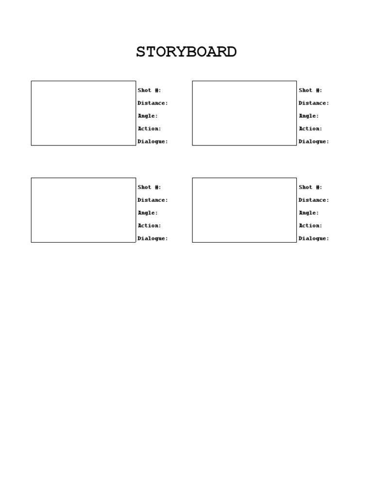 STORYBOARD Template Landscape | PDF