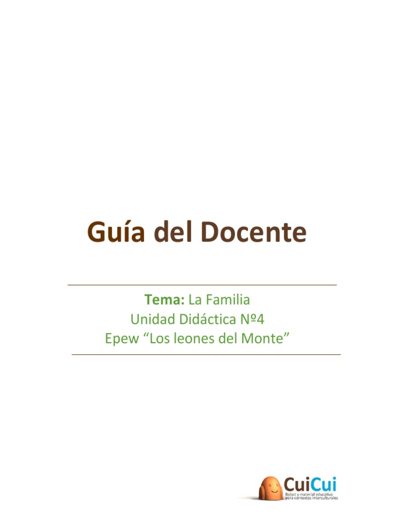 Epew Los Leones Del Monte PDF | PDF | Fábula | Robot