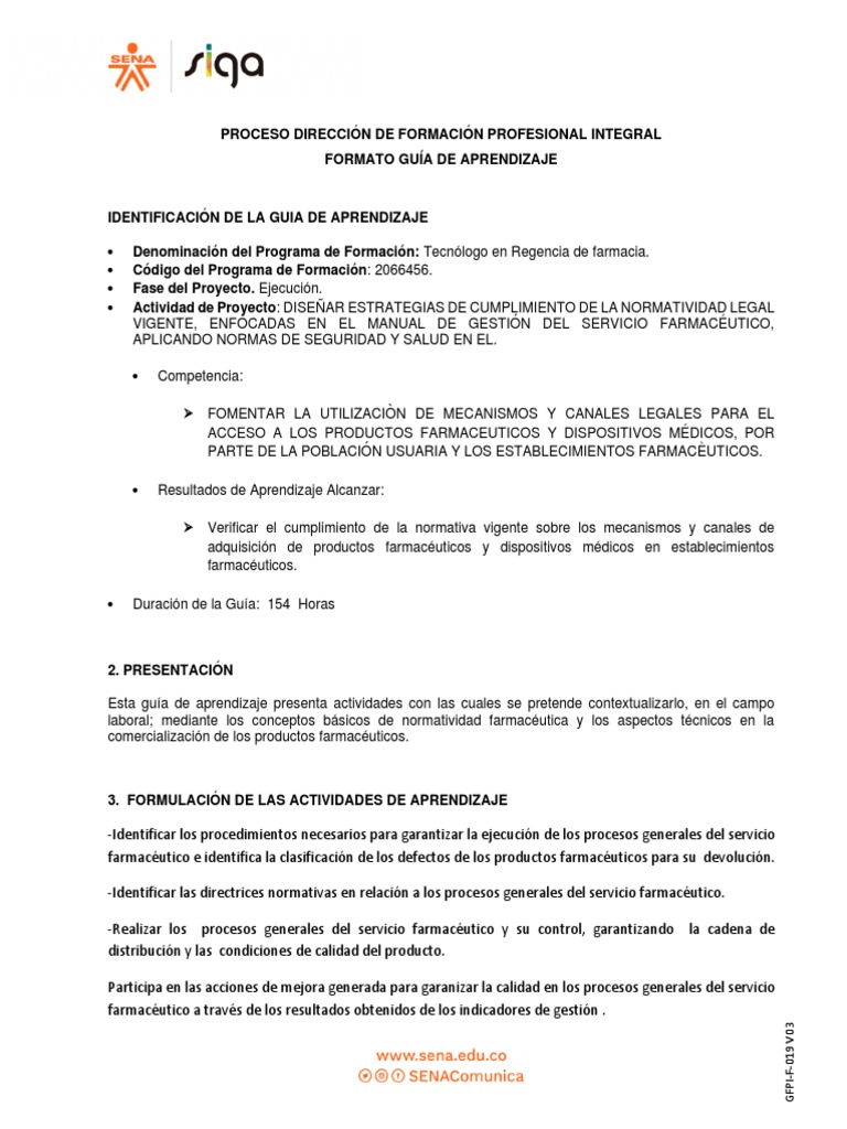 Gfpi-F-019 - Guia - de - Aprendizaje - Diseñar Estrategias de Cumplimiento de La Normatividad V2 ...