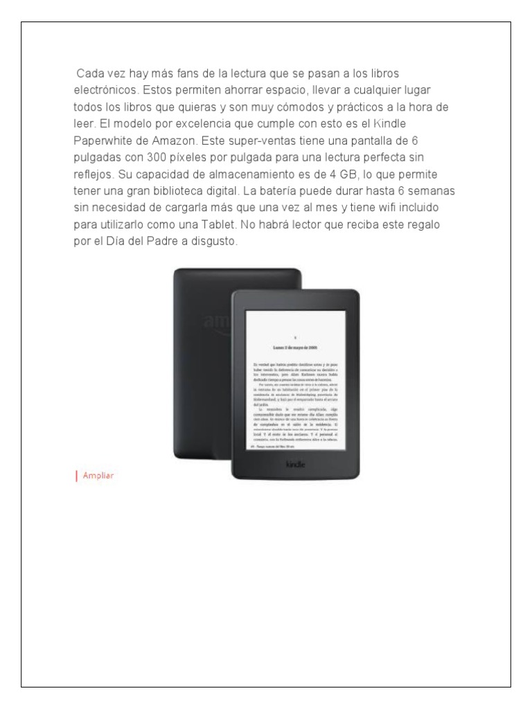 E-Reader Kindle Paperwhite | PDF