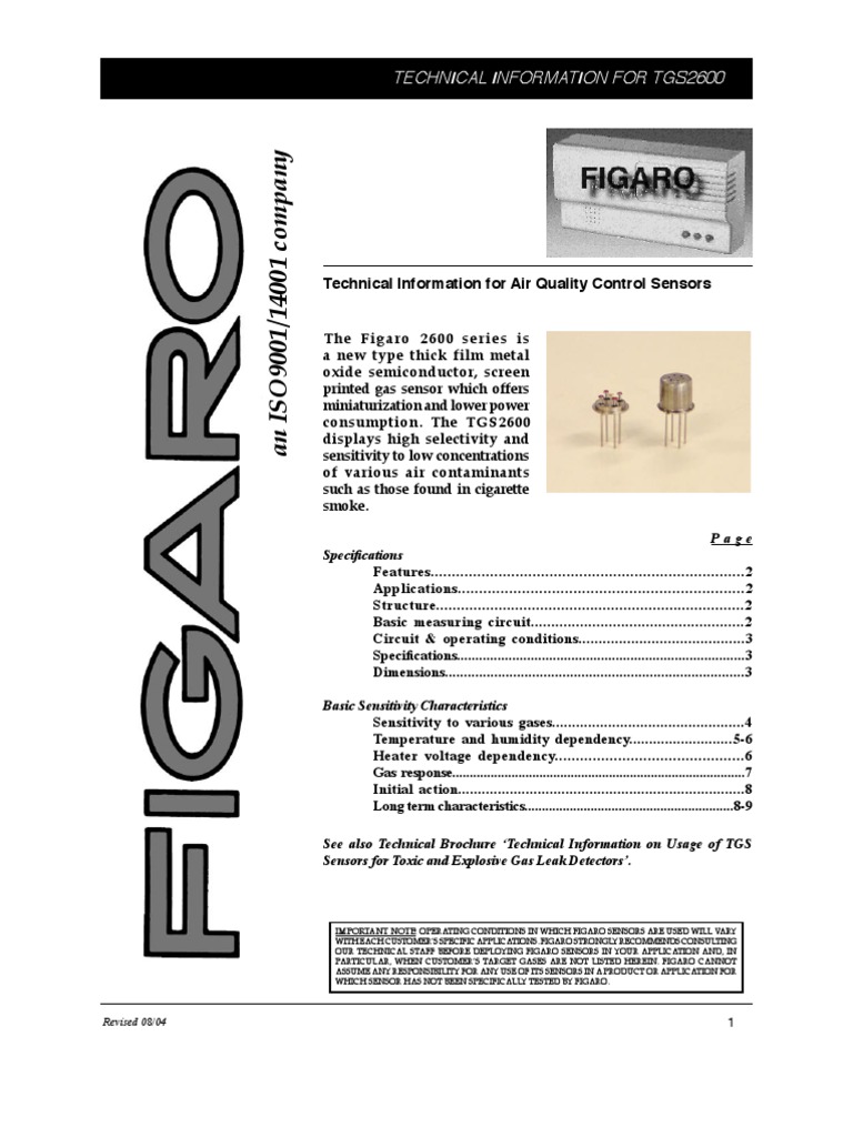 Technical Specifications and Performance Characteristics of the Figaro ...