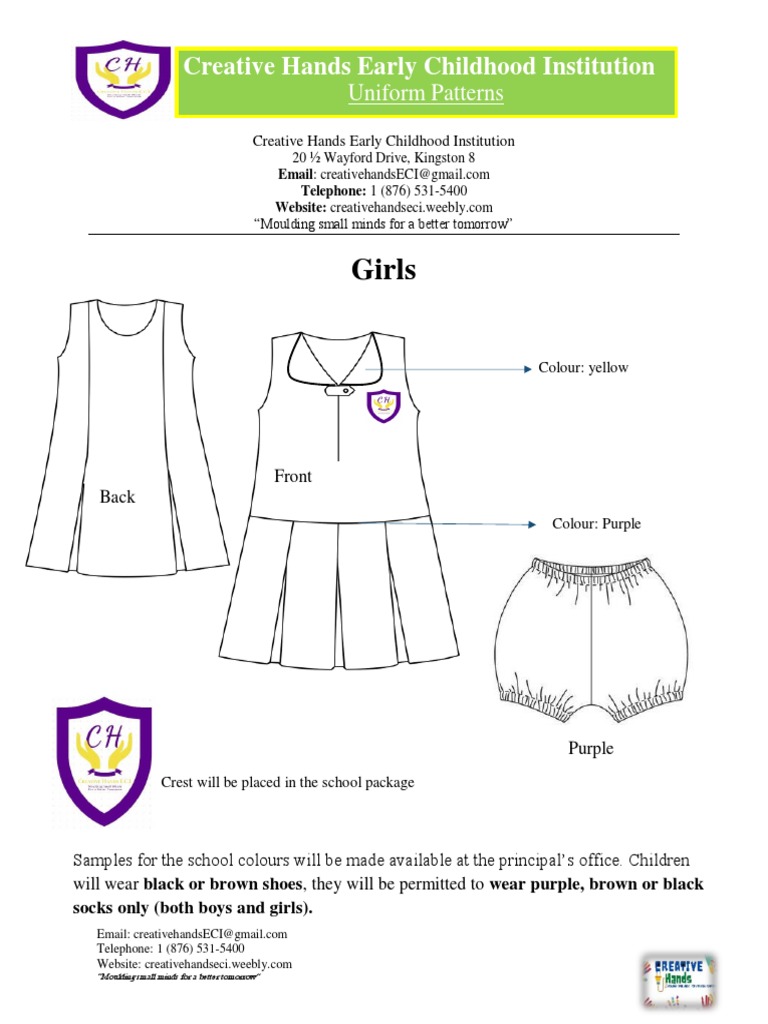 Uniform Creative Hands Early Childhood Institution | PDF | Sock ...