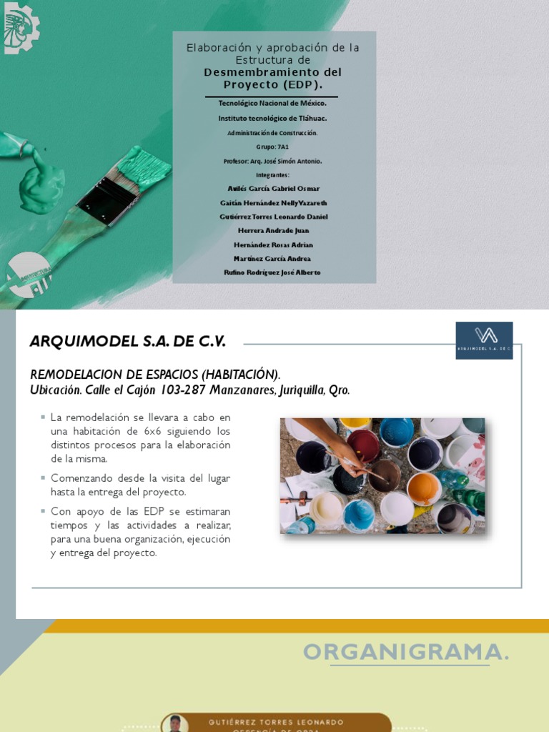 Elaboración y Aprobación de La Estructura De: Desmembramiento Del ...