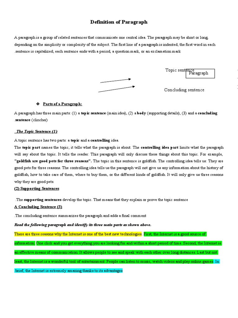 Understanding Paragraph Structure | PDF | Paragraph | Sentence ...