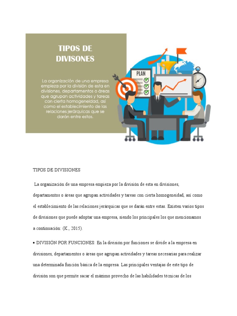 Tipos de Divisiones | PDF | Business | Economias