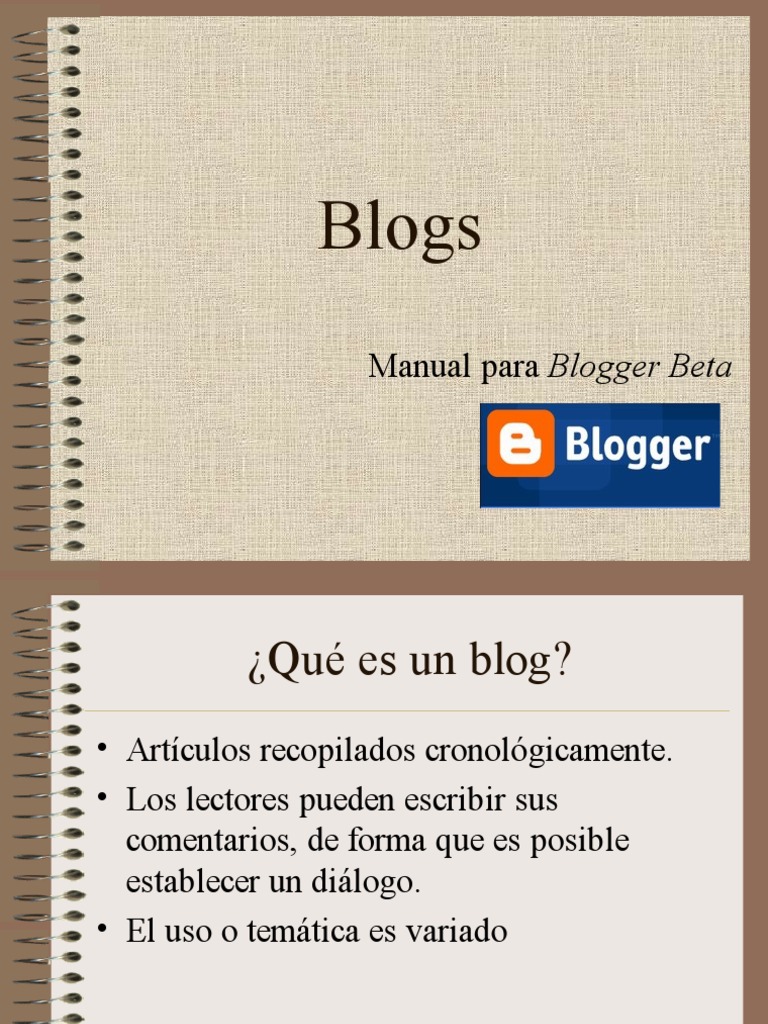 Tutorial Blogger Beta | PDF | Blog | ciberespacio