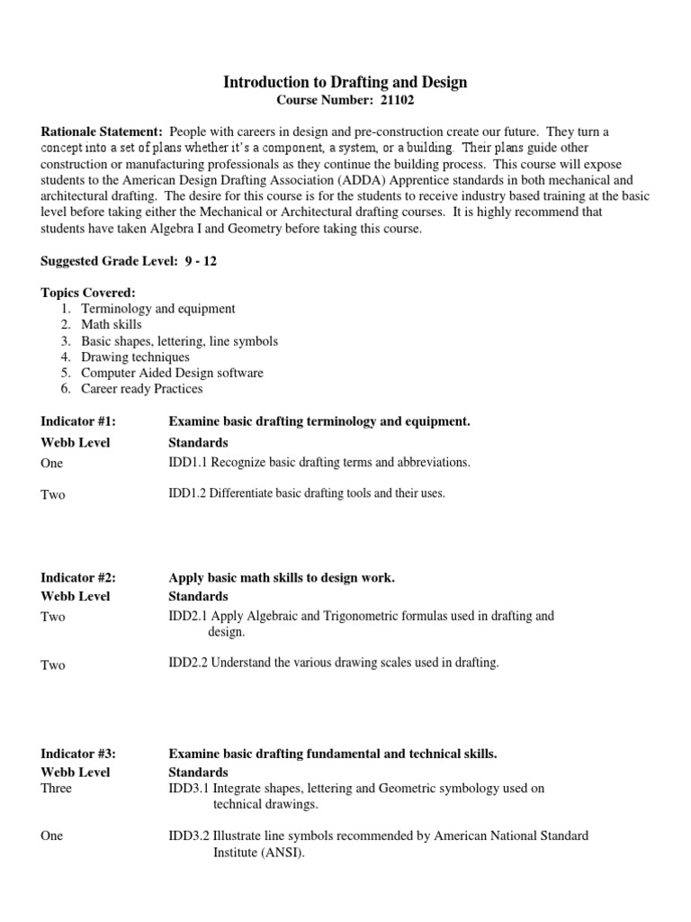 Introduction to Drafting and Design: Laying the Foundation for Industry ...