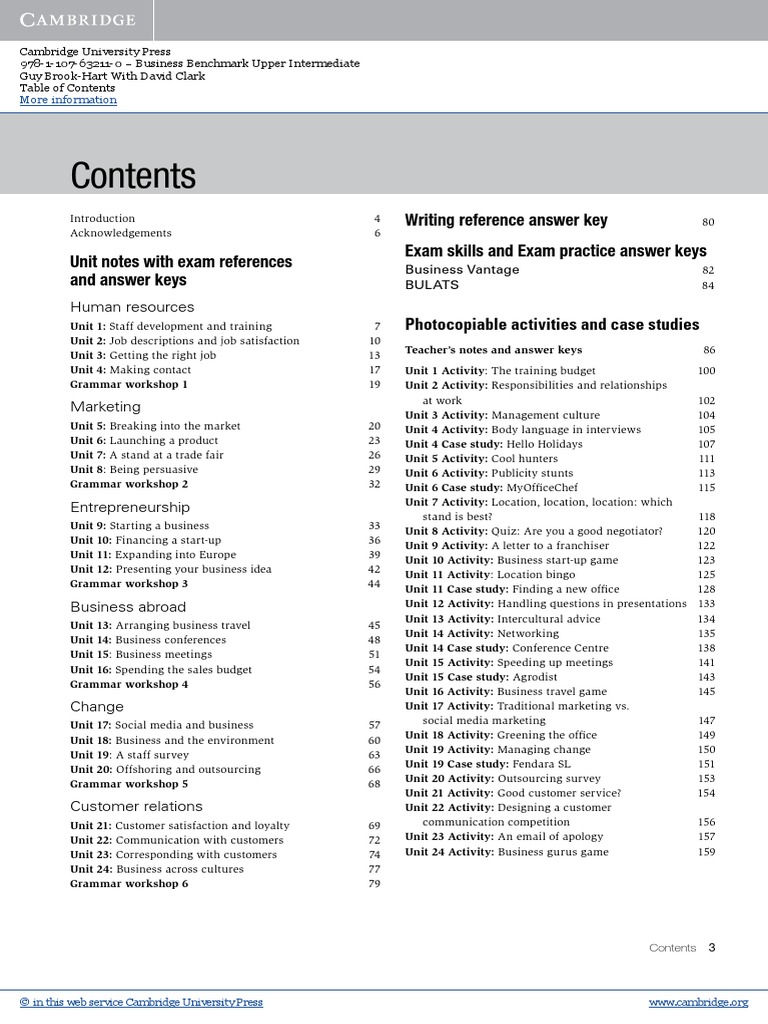 Writing Reference Answer Key Exam Skills and Exam Practice Answer Keys ...