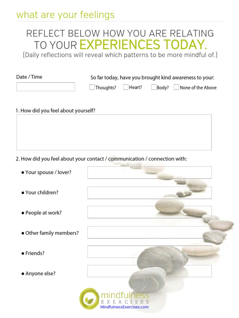 What Are Your Feelings-Mindfulness Exercises PDF | PDF