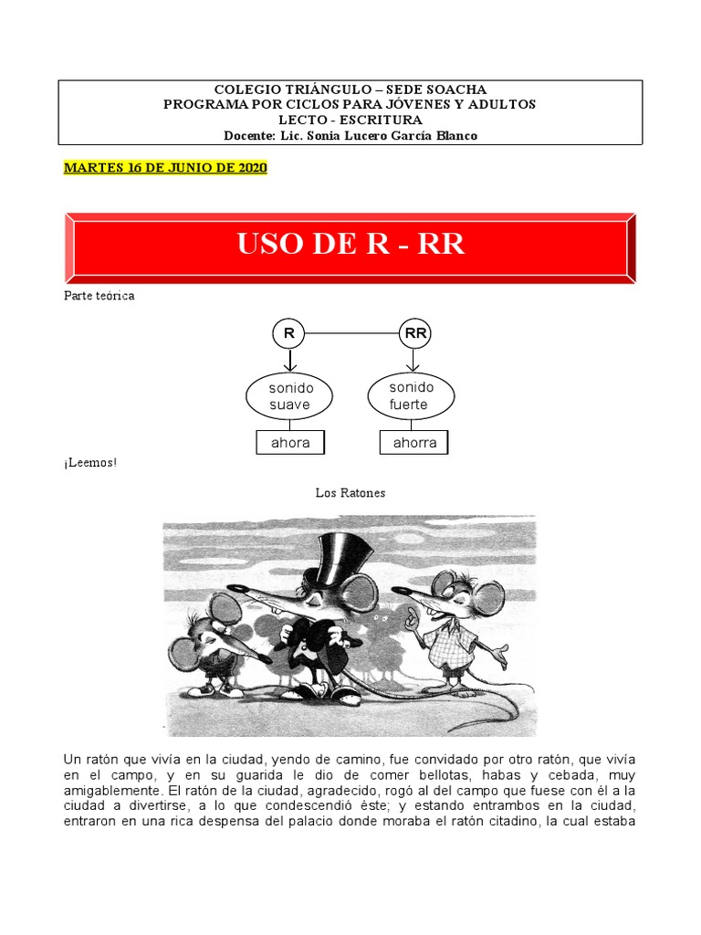 Ortografía (Uso de la-R-RR) | PDF | Lingüística
