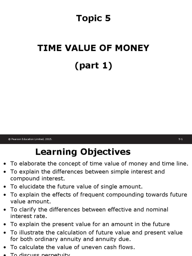 BWFF2033 - Topic 5 - Time Value of Money - Part 1 | PDF | Present Value ...