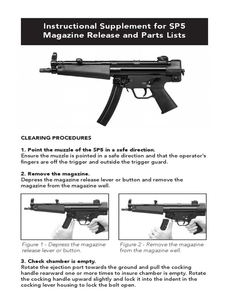 Instructional Supplement For SP5 | PDF | Weapon Design | Tools