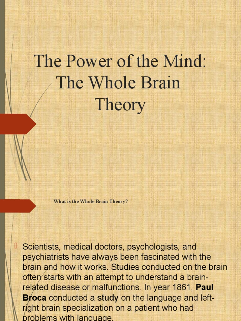 The Power of The Mind: The Whole Brain Theory | PDF | Limbic System | Idea