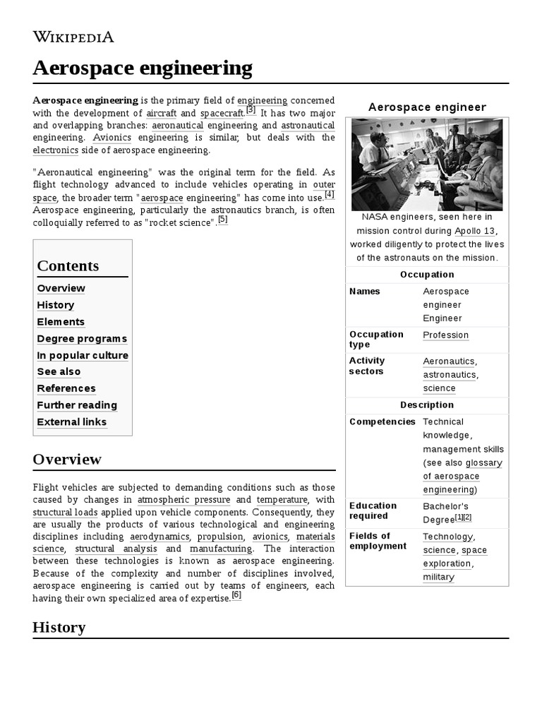 Aerospace Engineering: Aerospace Engineering Is The Primary Field of ...