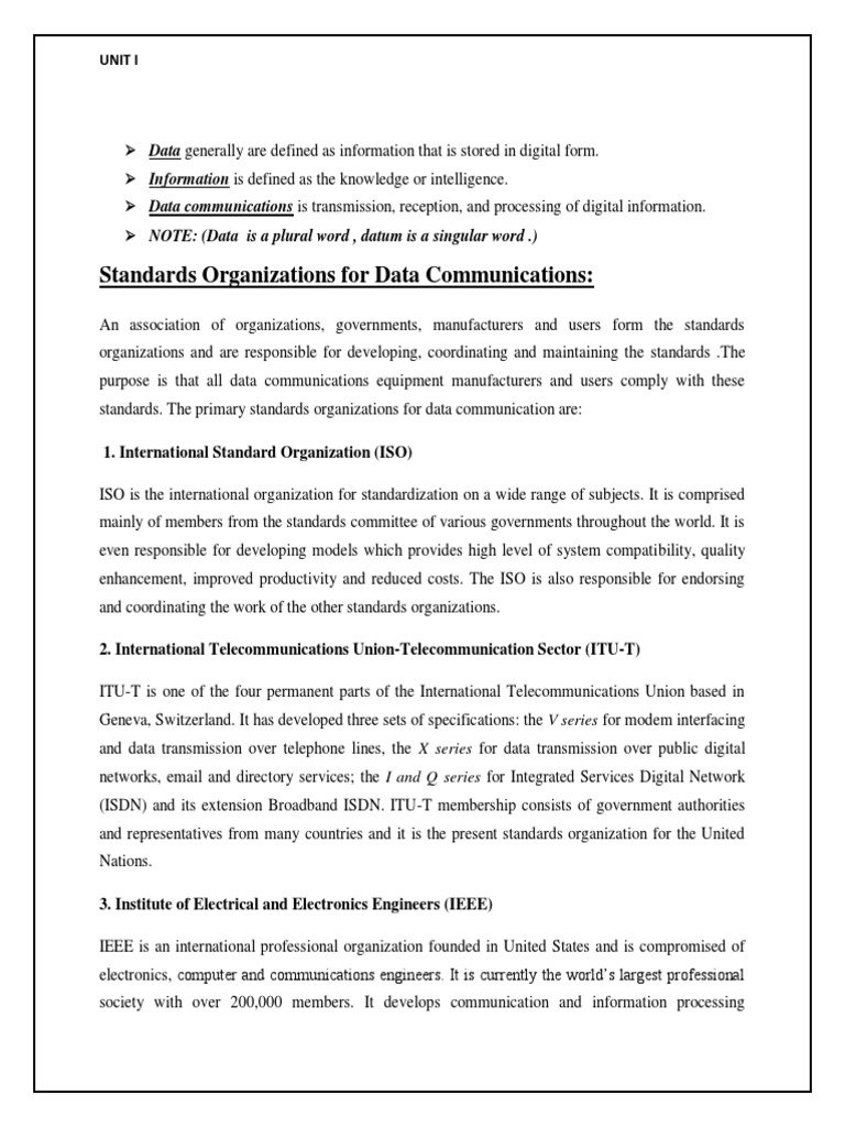 DC Unit 1 - Study Material - Part 1 PDF | PDF | Network Topology ...