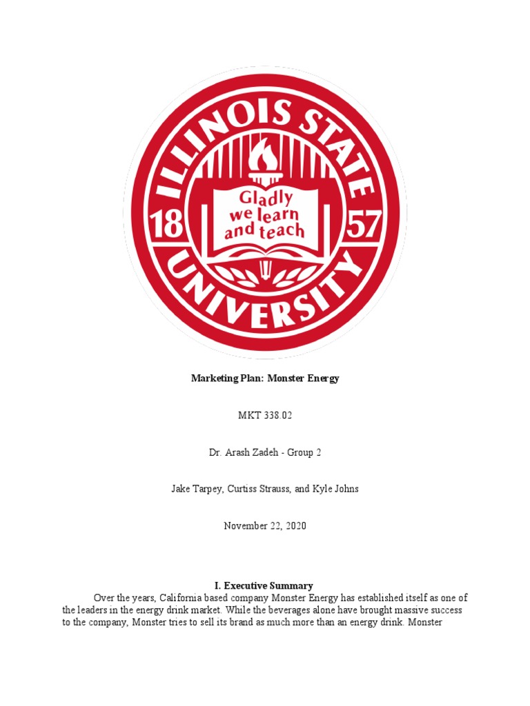 Monster Marketing Plan | PDF | Drink | Brand