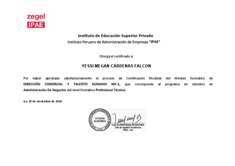 Certificado Modular | PDF