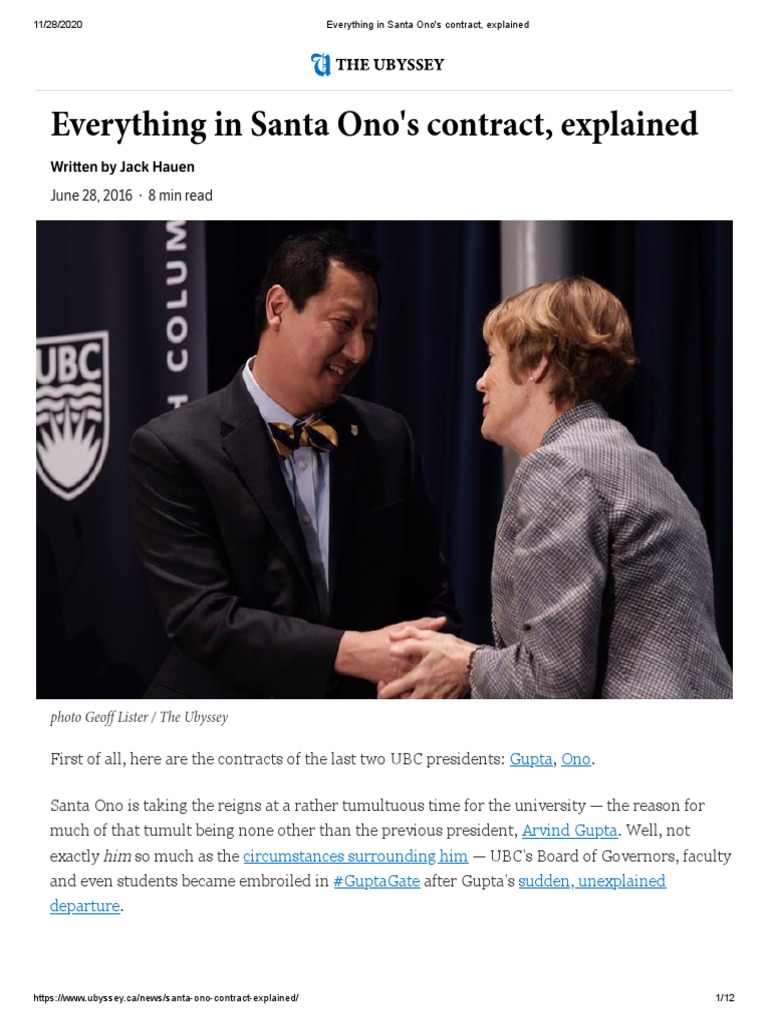 Everything in Santa Ono's Contract, Explained | PDF | Life Insurance ...