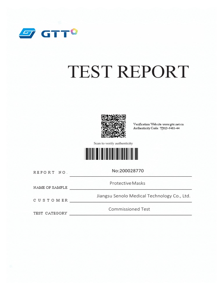 GTT Gentian Health Technology Test Report English Version | Download ...