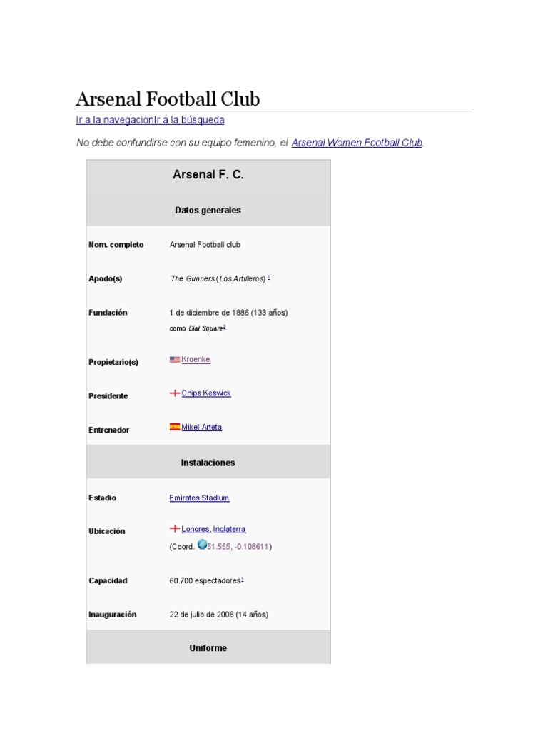 ARSENAL | PDF | Arsenal FC | Liga Premier