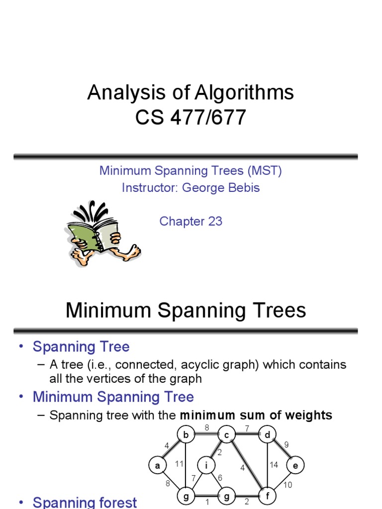 Analysis of Algorithms CS 477/677: Minimum Spanning Trees (MST ...