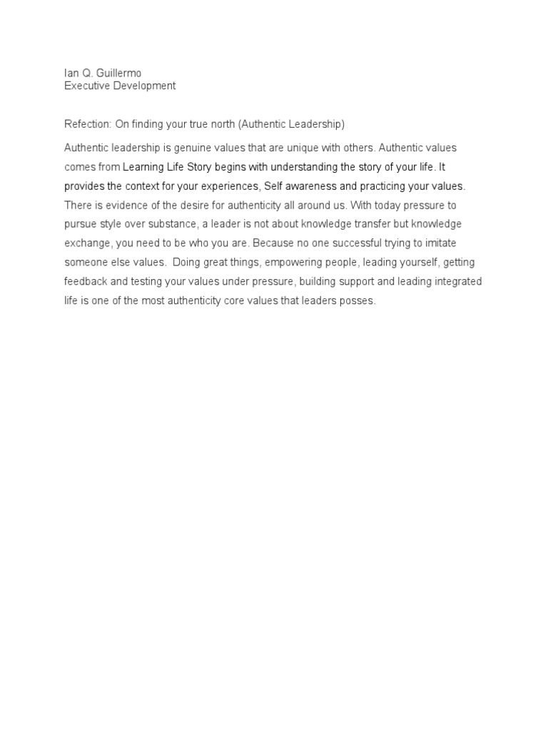 Finding Your True North in Leadership | PDF