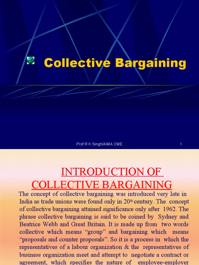 Overview of Collective Bargaining | PDF | Collective Bargaining | Trade ...