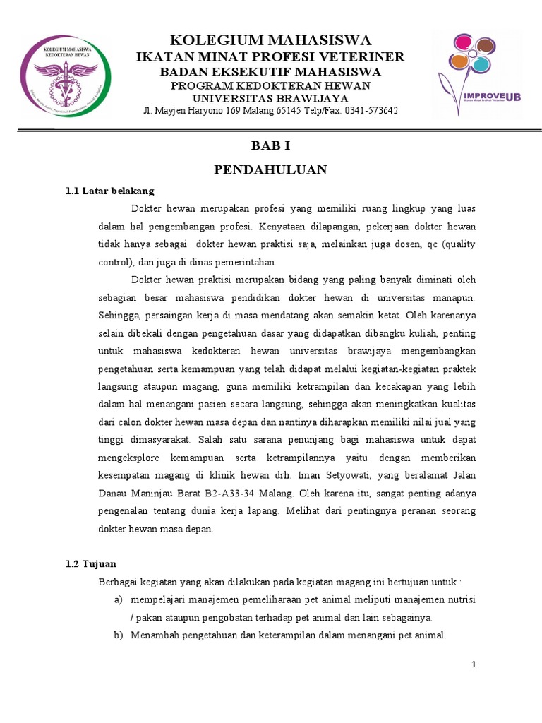 Contoh Laporan Magang 2 | PDF