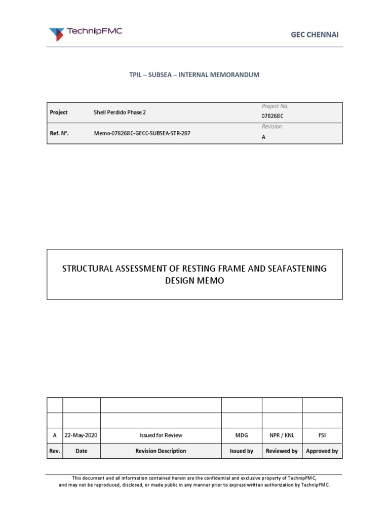 Sea Fastening PDF | PDF | Stress (Mechanics) | Deck (Ship)
