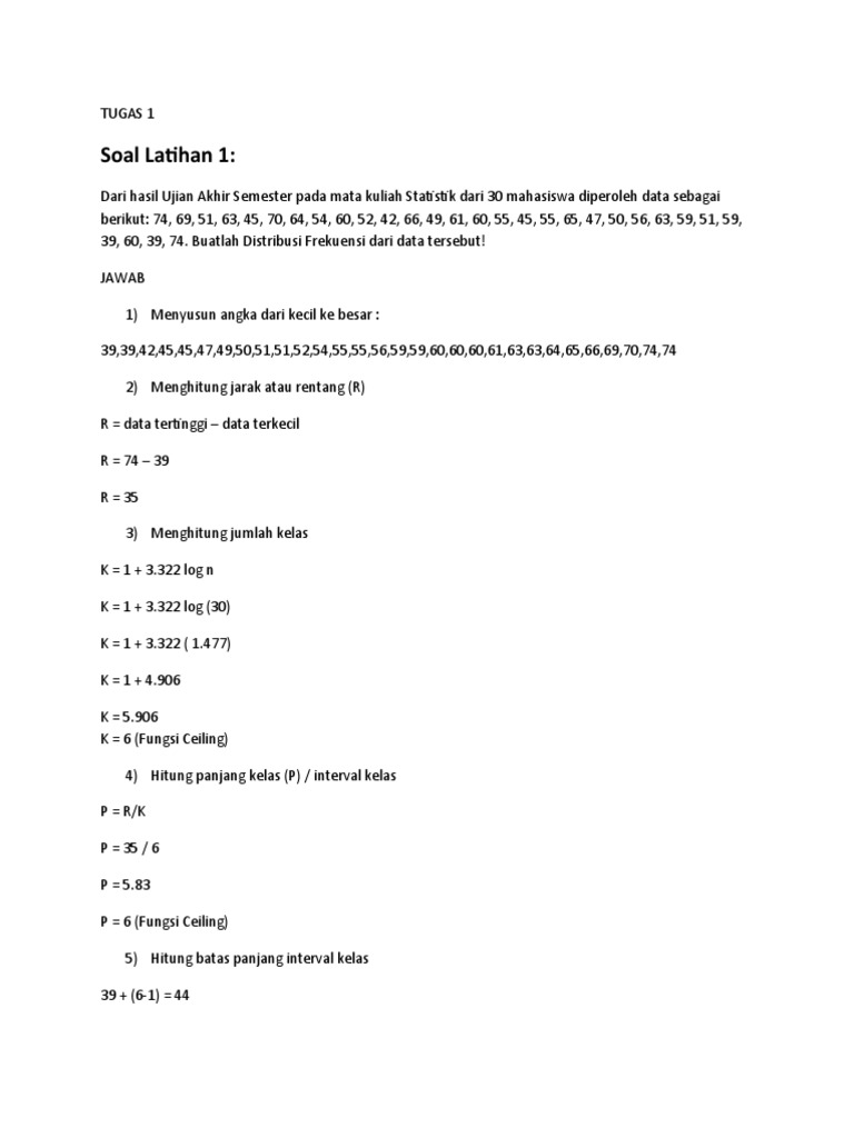 TUGAS 1 Probabilitas&Statistika Revisi | PDF