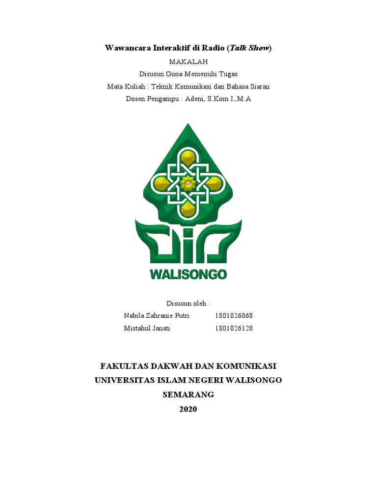 MAKALAH TKBS WAWANCARA INTERAKTIF Fixx | PDF