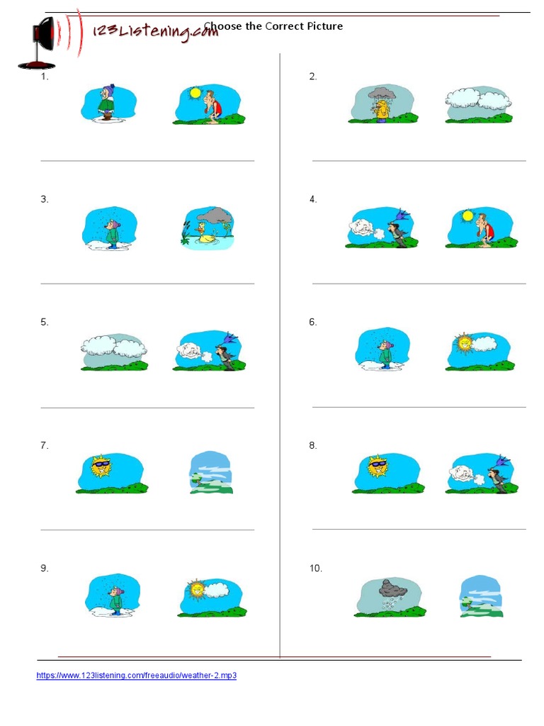 Weather Listening Exercise | PDF