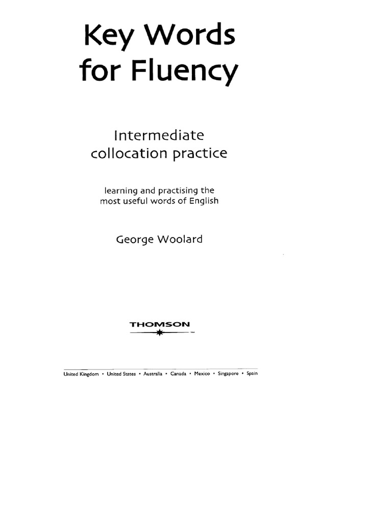 Key Words For Fluency ( - Intermediate) PDF | PDF
