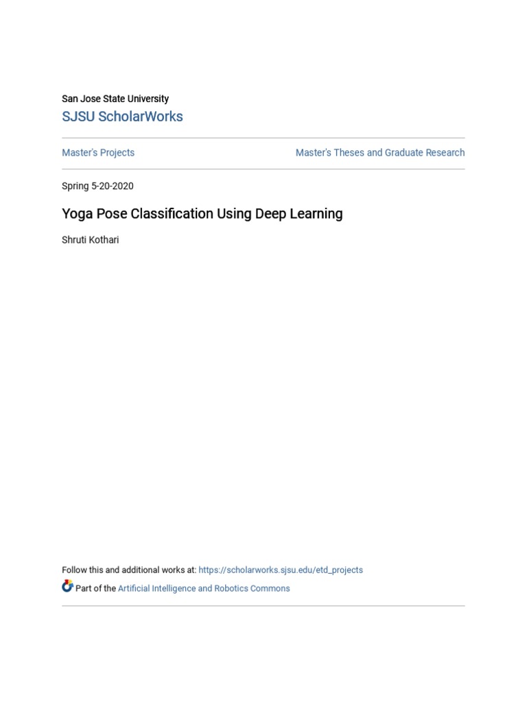 Yoga Pose Classification Using Deep Learning | PDF | Deep Learning | Artificial Neural Network