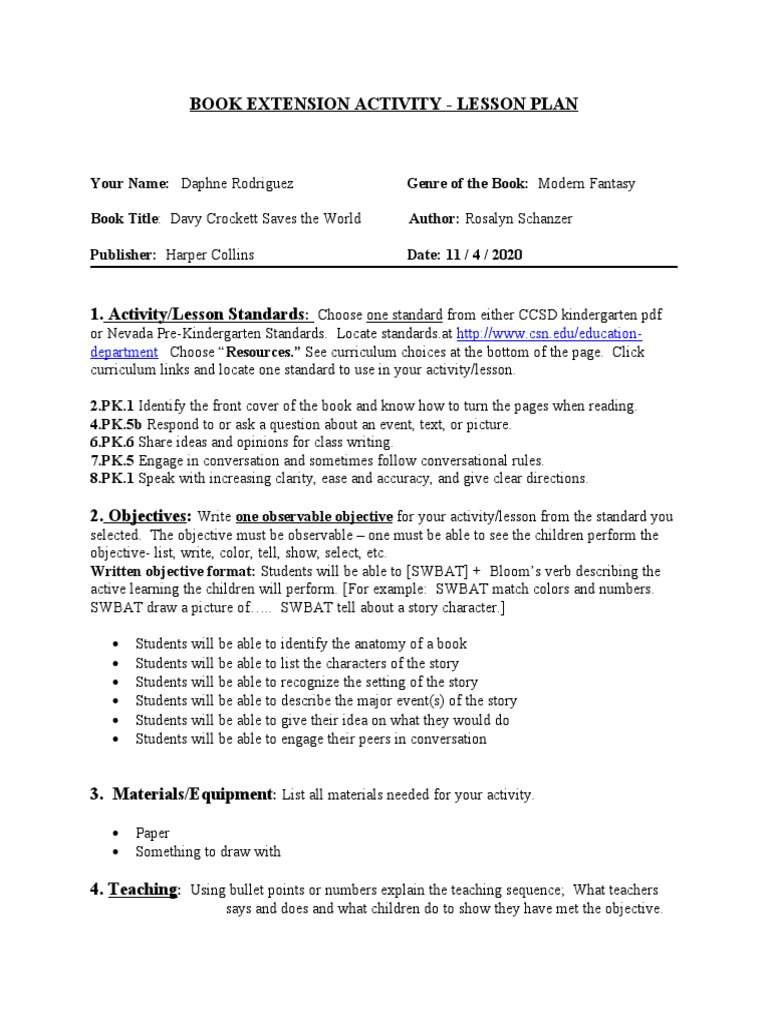 Modern Fantasy Book Lesson Plan | PDF | Books | Teachers