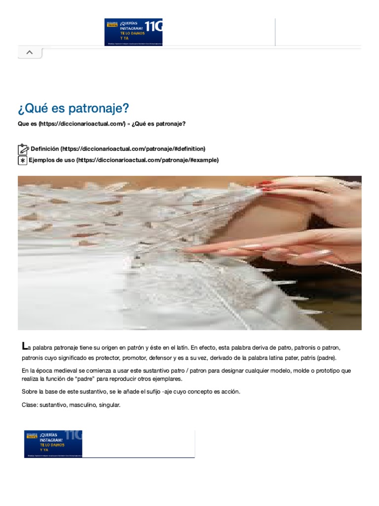 ¿Qué Es Patronaje - Definición, Concepto y Significado. | PDF | Ropa ...