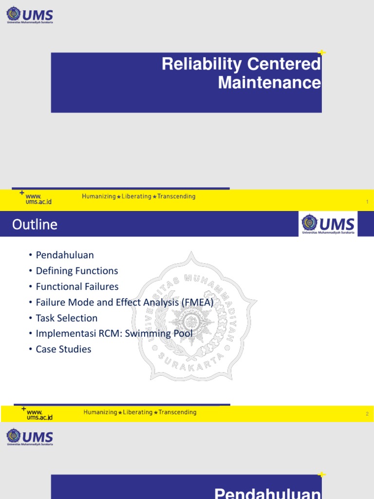Slide Kuliah RCM Reliability Centered Maintenance | PDF | Komputer