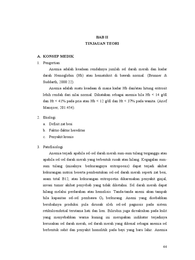 Laporan Pendahuluan Anemia 2 | PDF