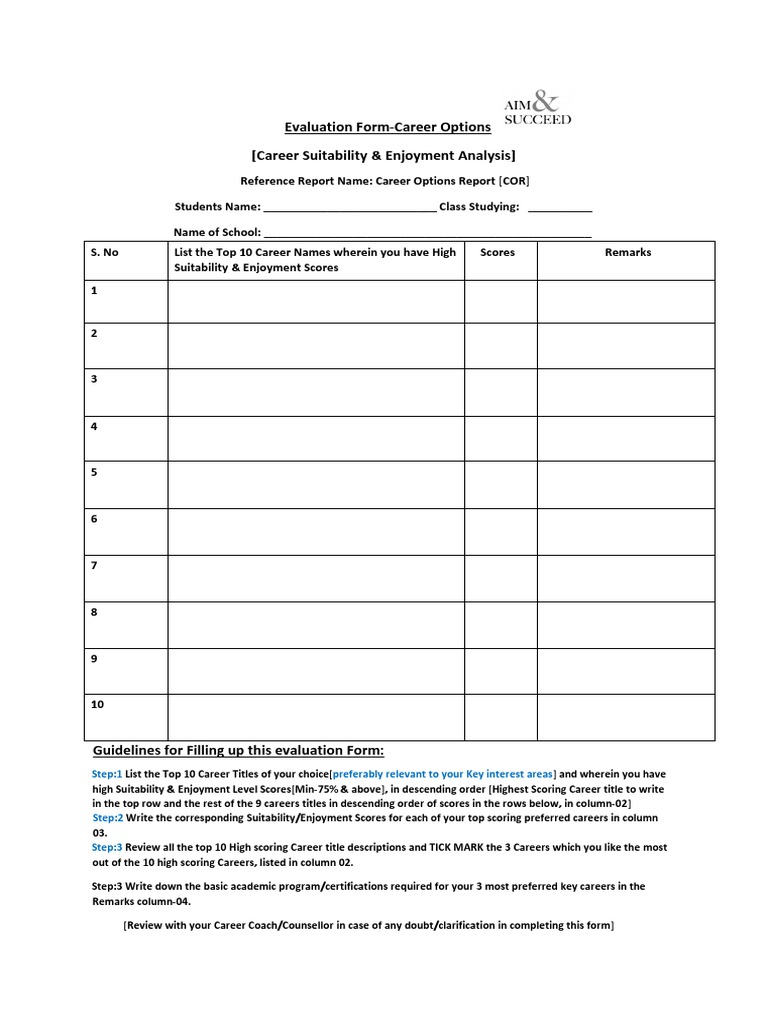 2-A-CACWS-Evaluation Form-COR Revised-Sep 2020 | PDF