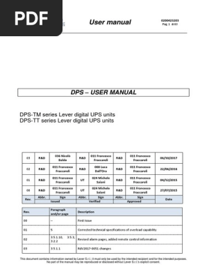 User Manual DPS - EN, PDF, Power Inverter