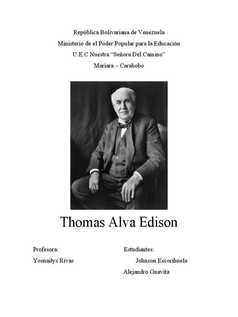 Thomas Edison | PDF | Thomas Edison | Nikola Tesla