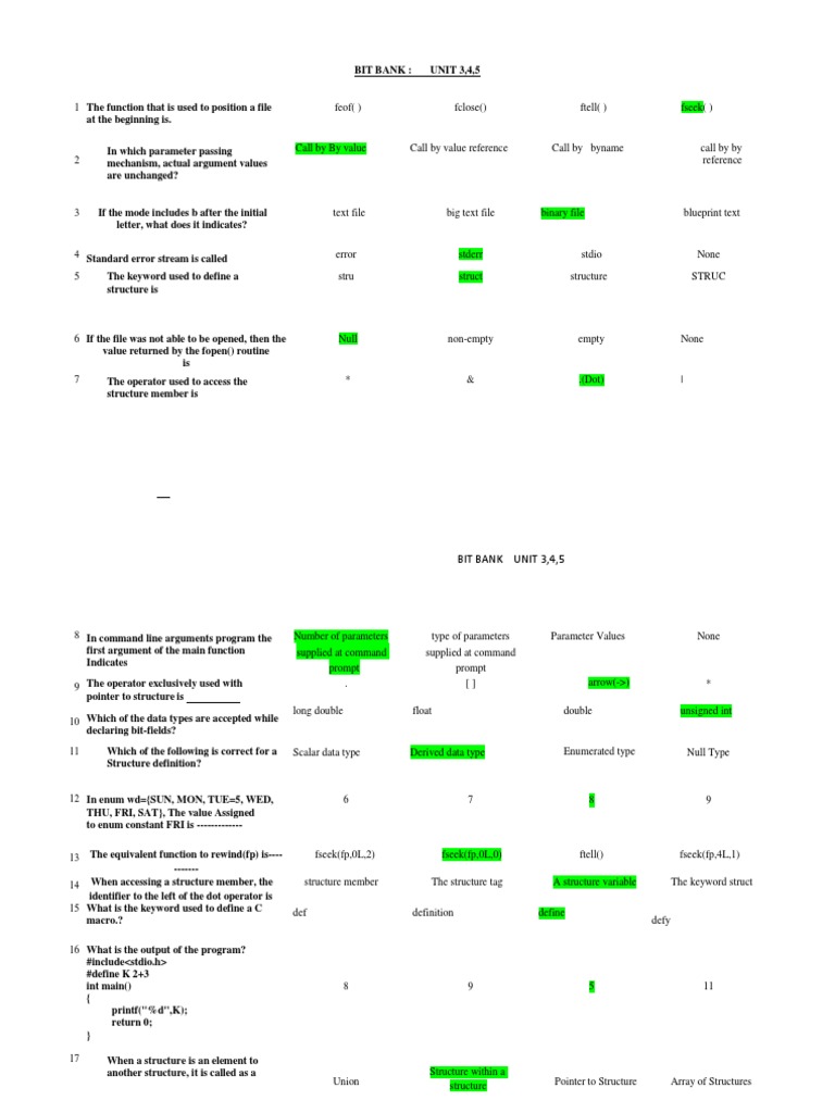 PPS Bit Bank-2 | PDF | Pointer (Computer Programming) | Notation