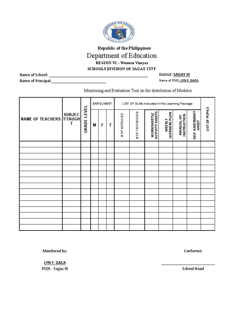 Department of Education: Republic of The Philippines | PDF | Pedagogy ...