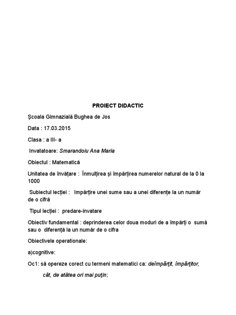 26 Proiect Matematica | PDF