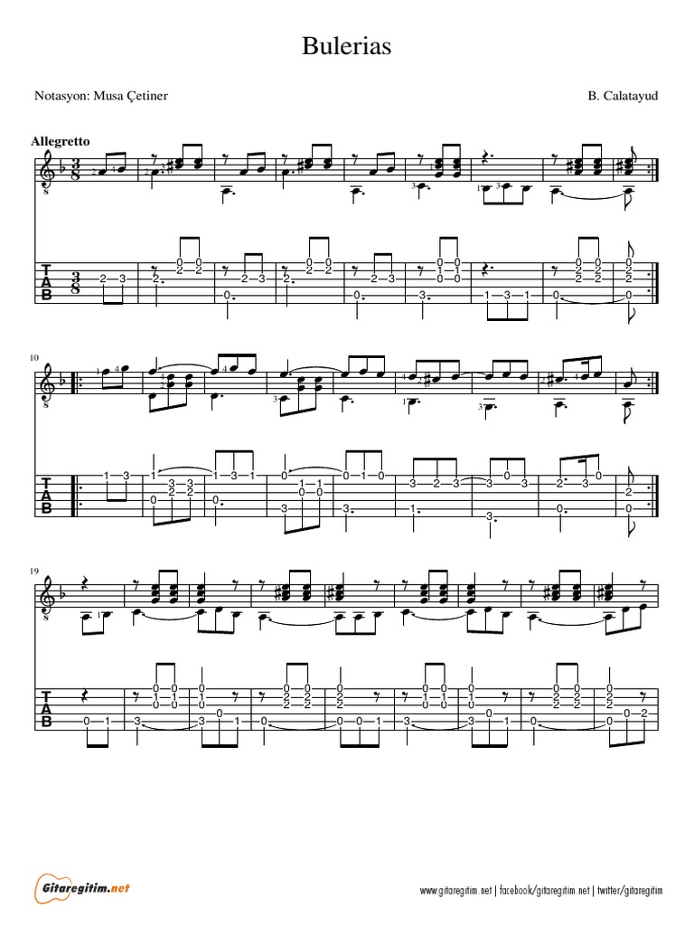 Bulerias Notasyon: A Musical Score and Notation for the Flamenco Dance ...